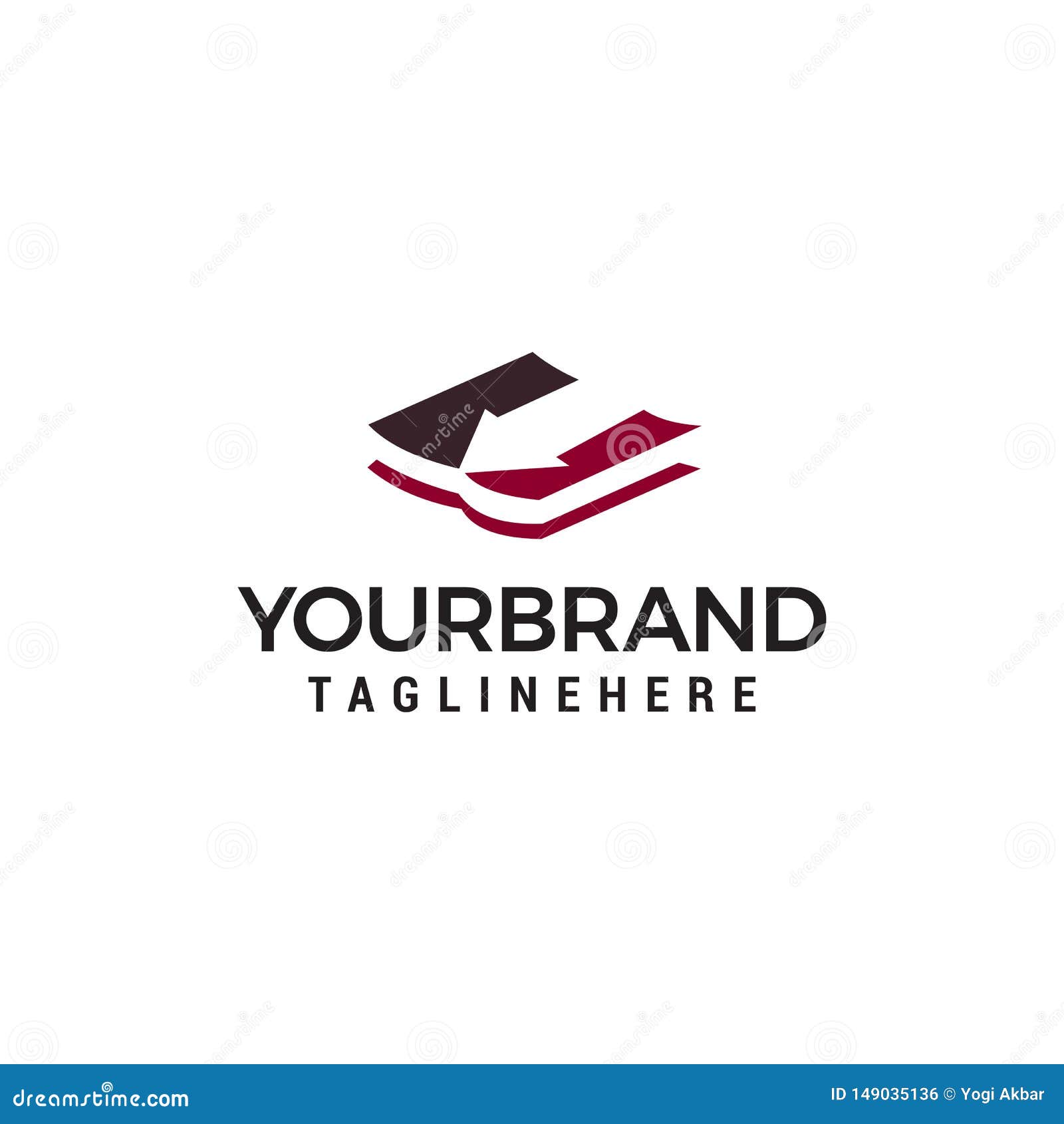 Book Arrow Logo Design Concept Template Stock Vector - Illustration of ...