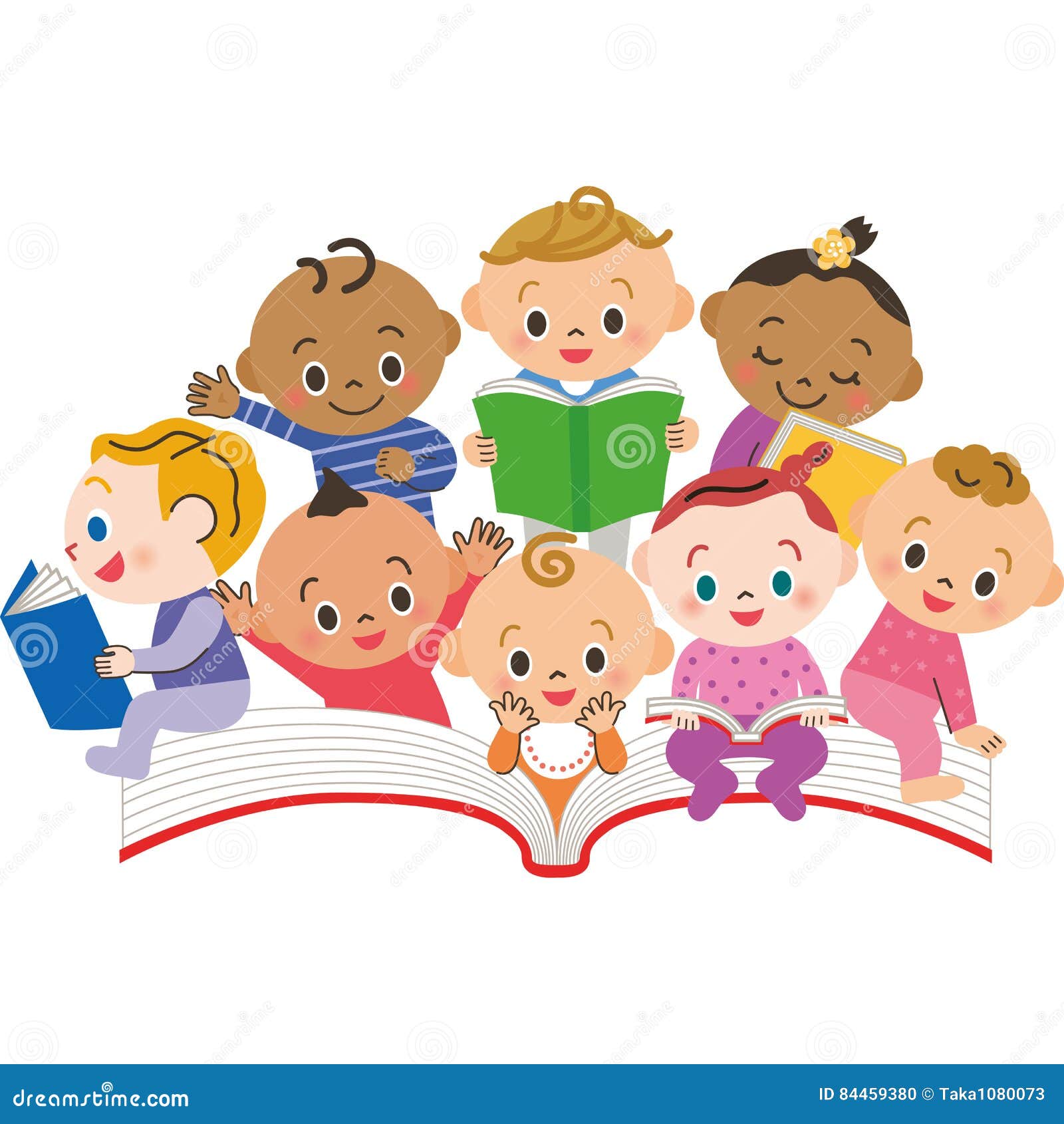 A book and baby stock vector. Illustration of read, reading - 84459380
