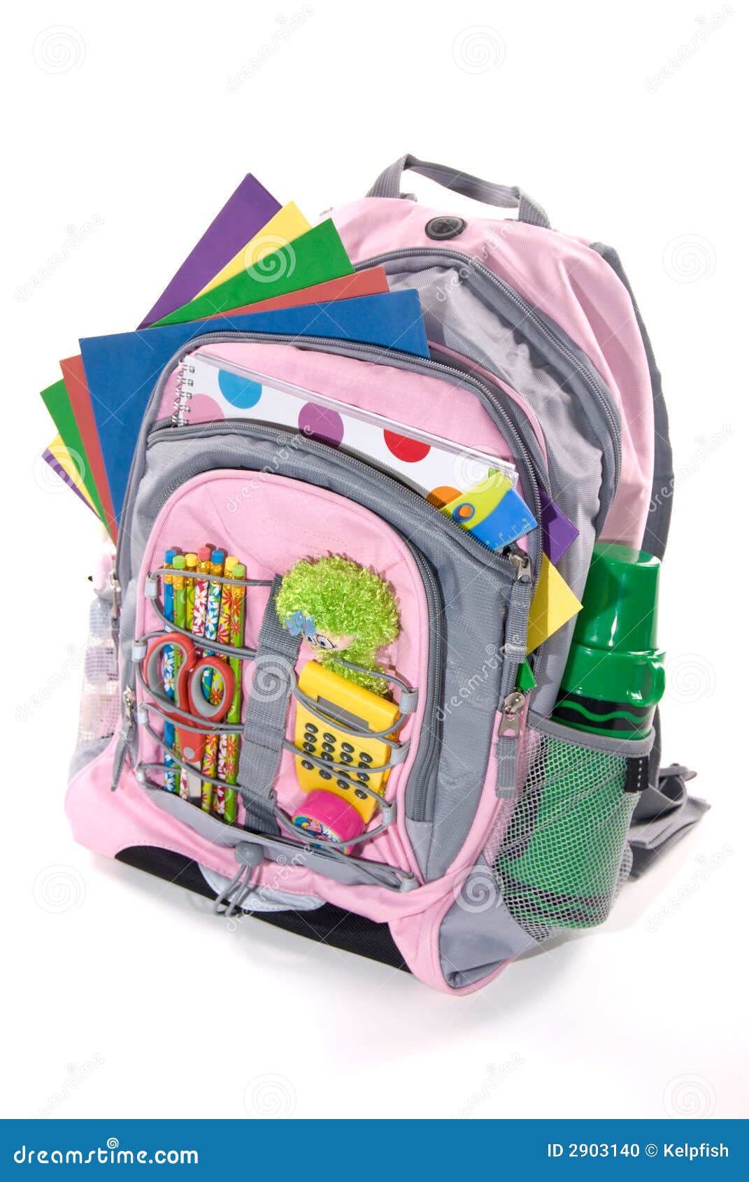 Book Bag stock photo. Image of white, scissors, pack, green - 2903140