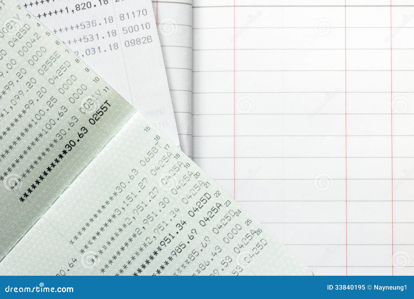 Book Bank with Blank Notebook Stock Image - Image of currency ...