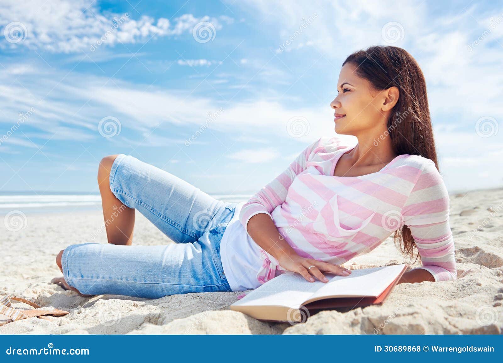 Book beach read stock photo. Image of female, beauty - 30689868