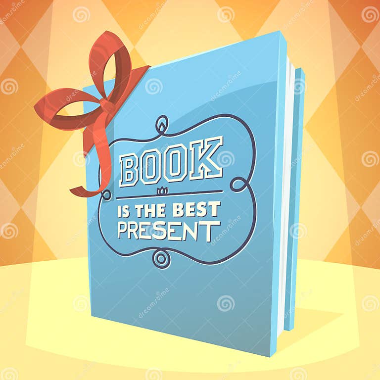 Book is the best present stock vector. Illustration of bestseller ...