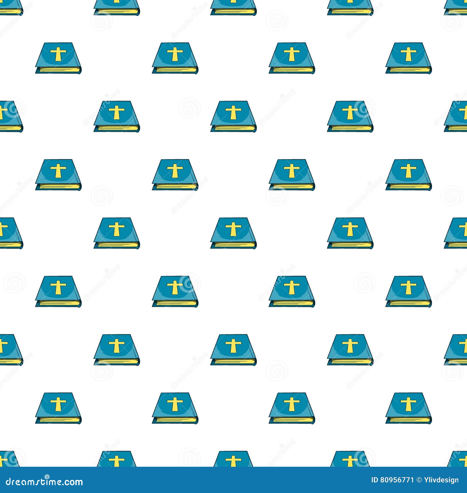 Book of Bible Pattern, Cartoon Style Stock Vector - Illustration of ...