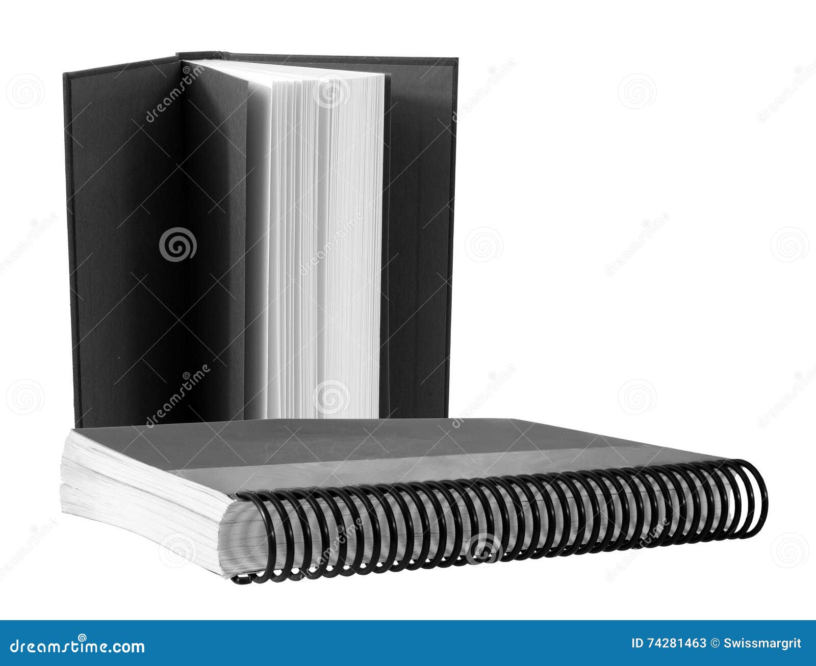 Book and Binder on a White Background Stock Image - Image of binder ...