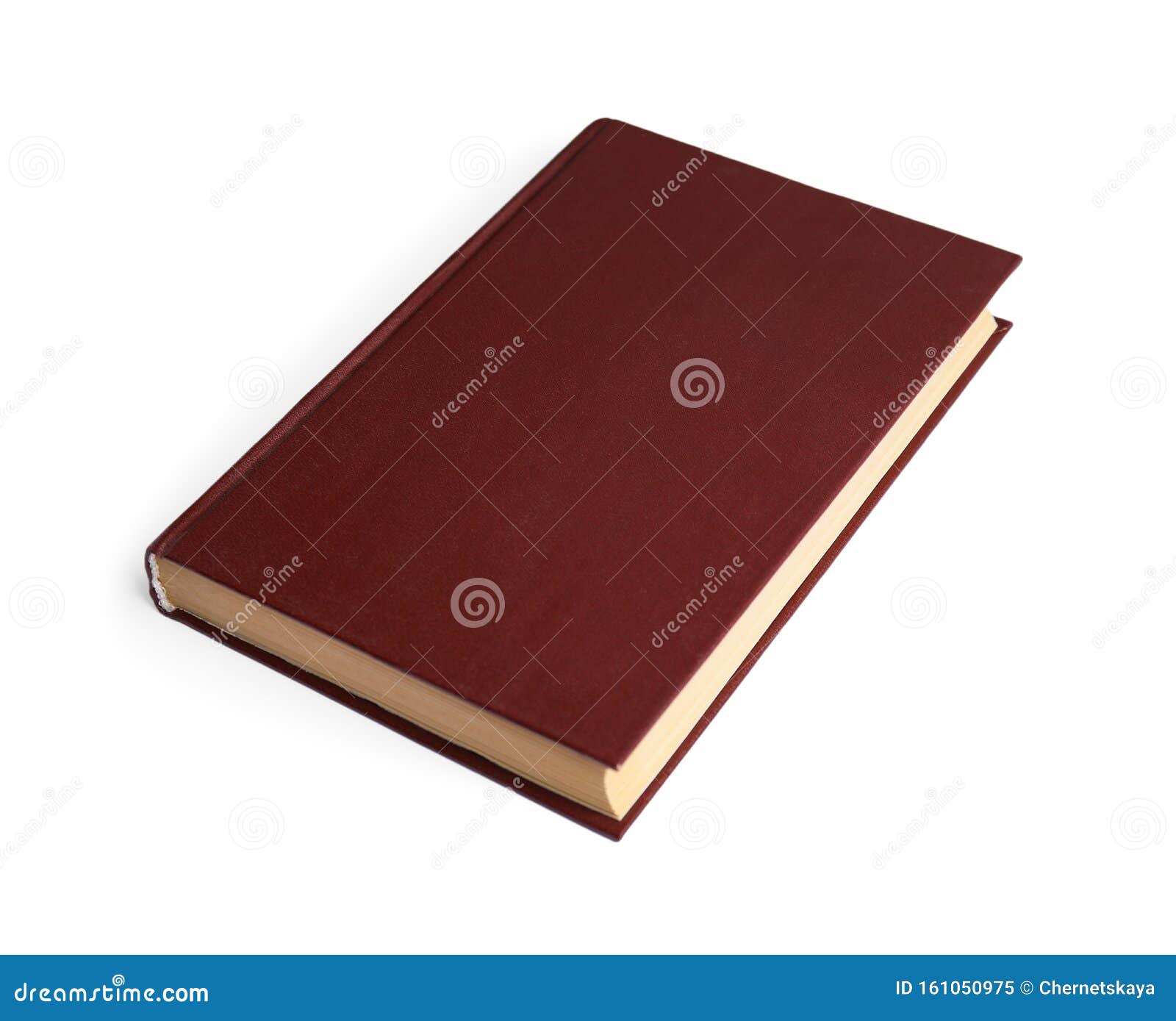 Book with Blank Brown Cover on White Stock Image - Image of blank ...