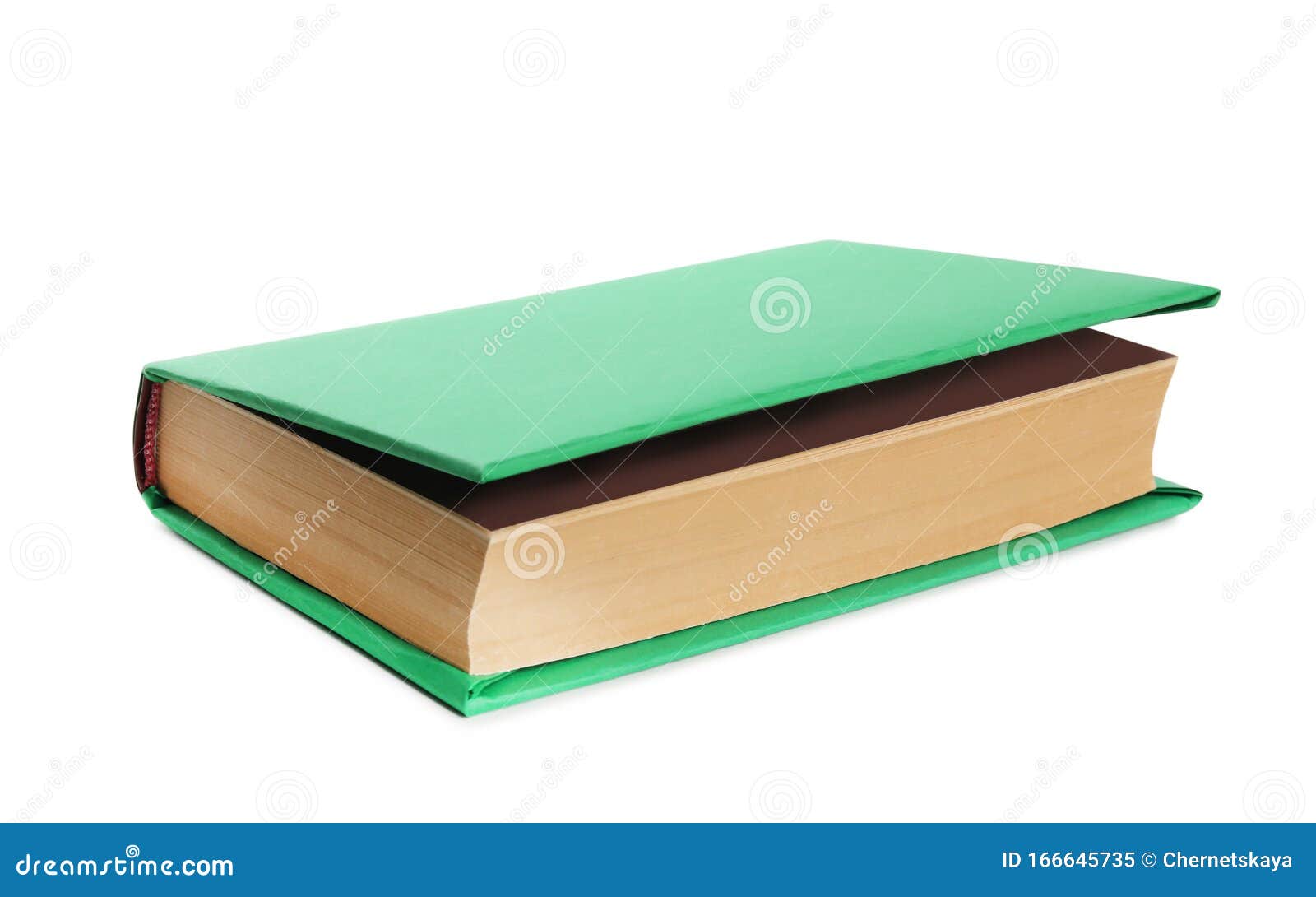 Book with Blank Green Cover Isolated Stock Image - Image of learning ...
