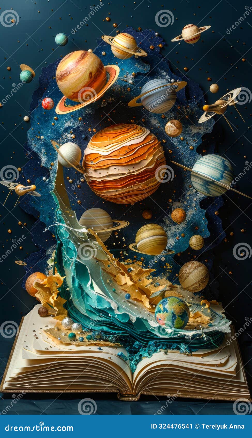 A Book with a Blue Cover and a Blue Background Stock Image - Image of ...