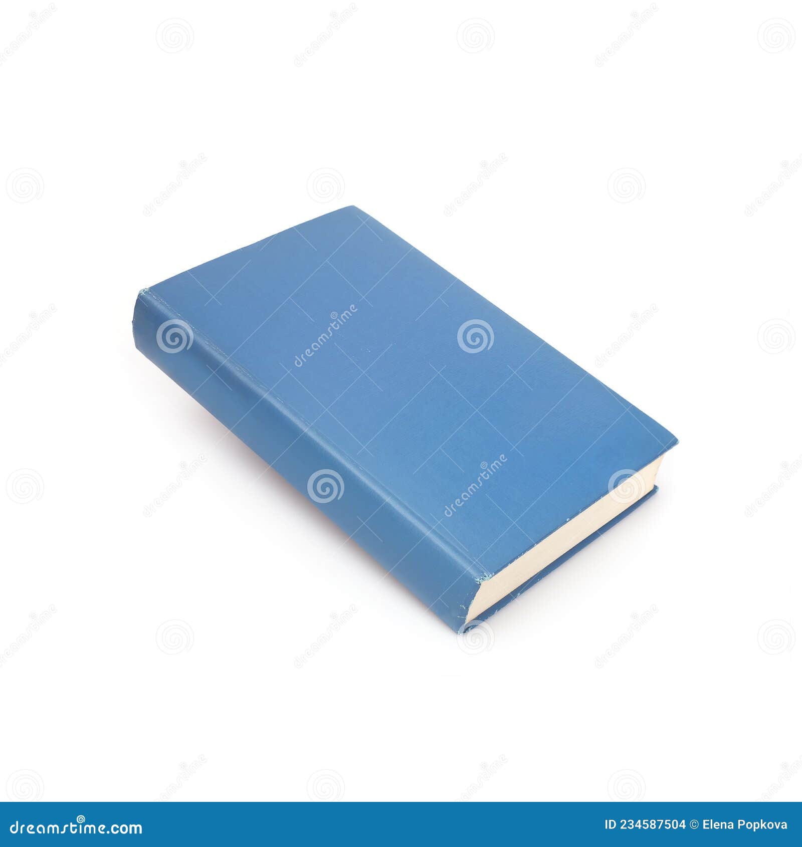 Book in Blue Cover with White Sheets Isolated on a White Background ...