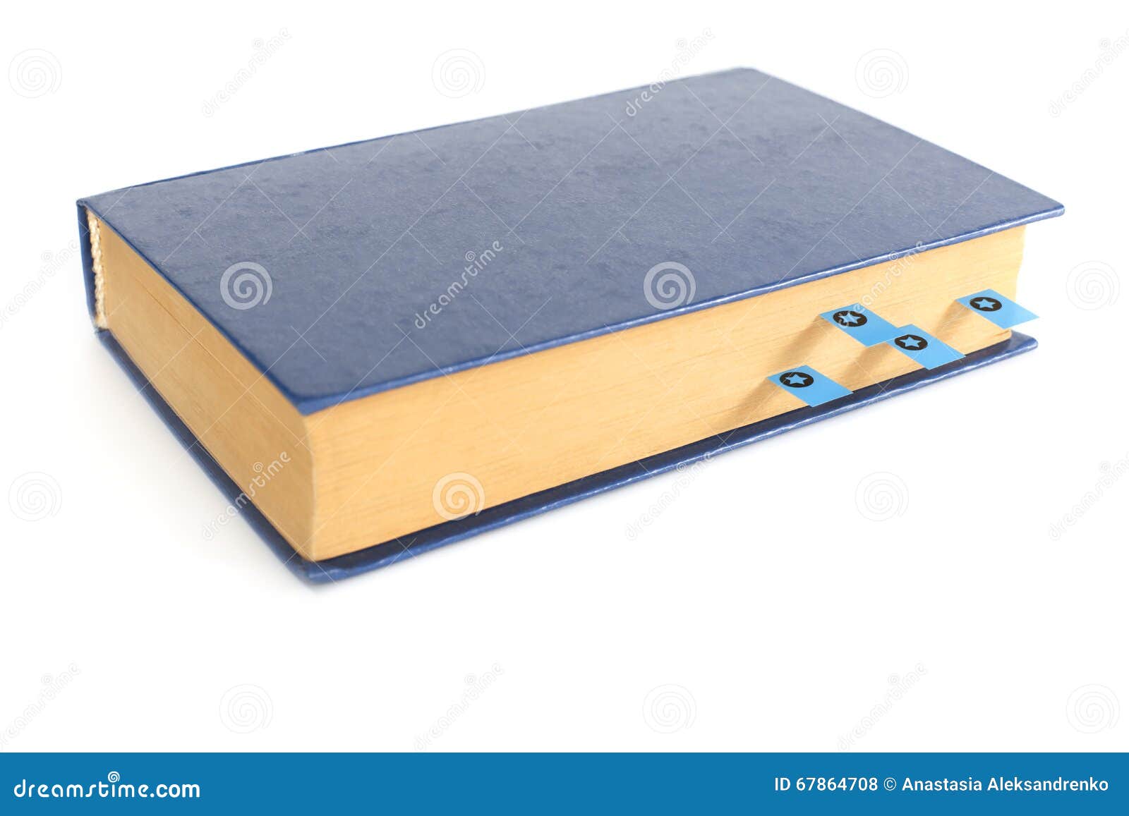 Book with Bookmarks on a White Background Stock Photo - Image of page ...