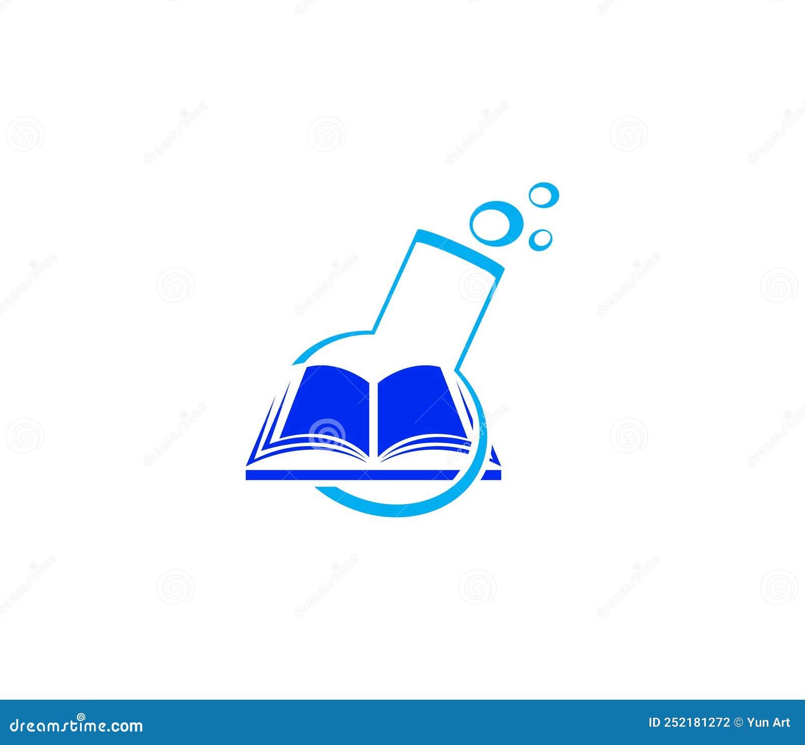 Book and Bottle Logo, Science Logo Stock Illustration - Illustration of ...