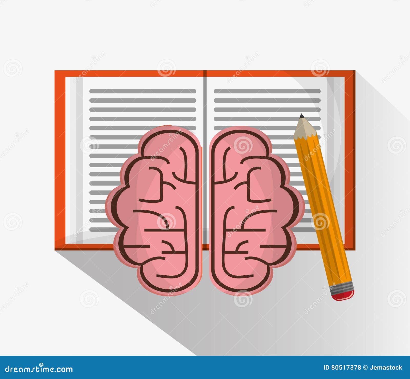 Book Brain Reading Logo Vector Illustration | CartoonDealer.com #111468184