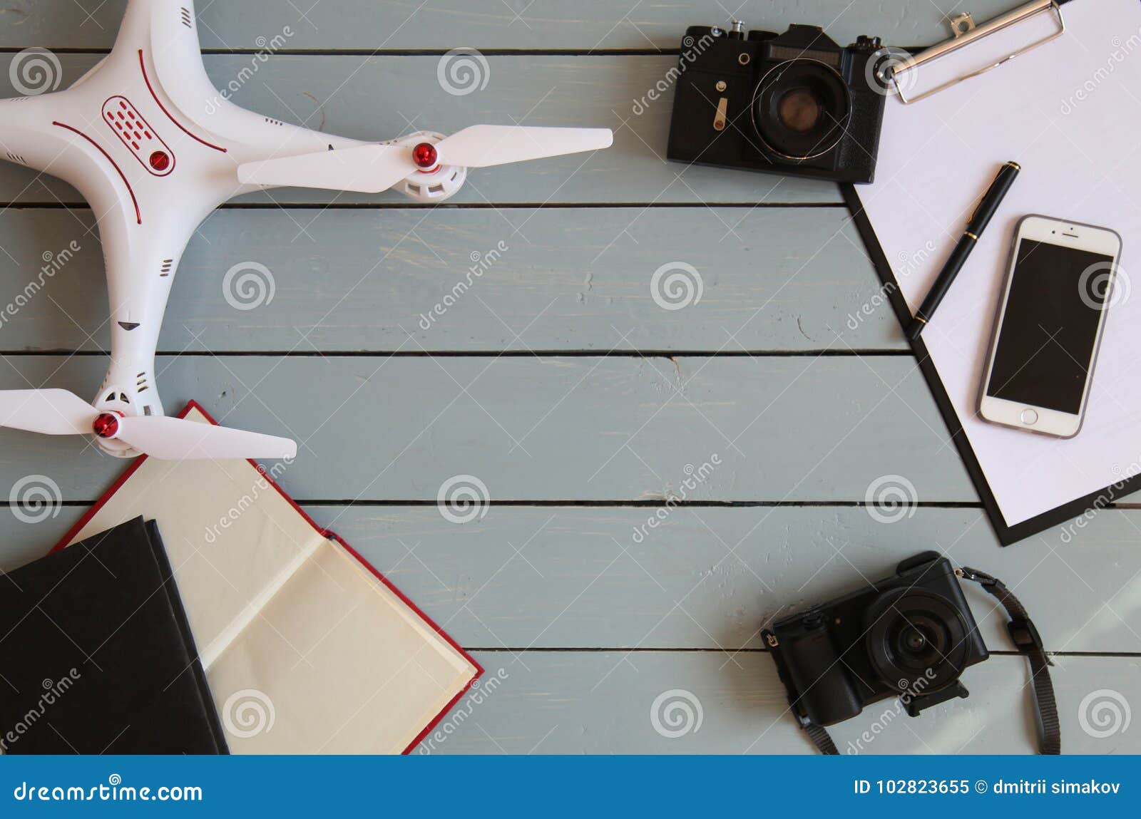 Book Camera Phone Coffee Breakfast Travel Stock Image - Image of mobile ...