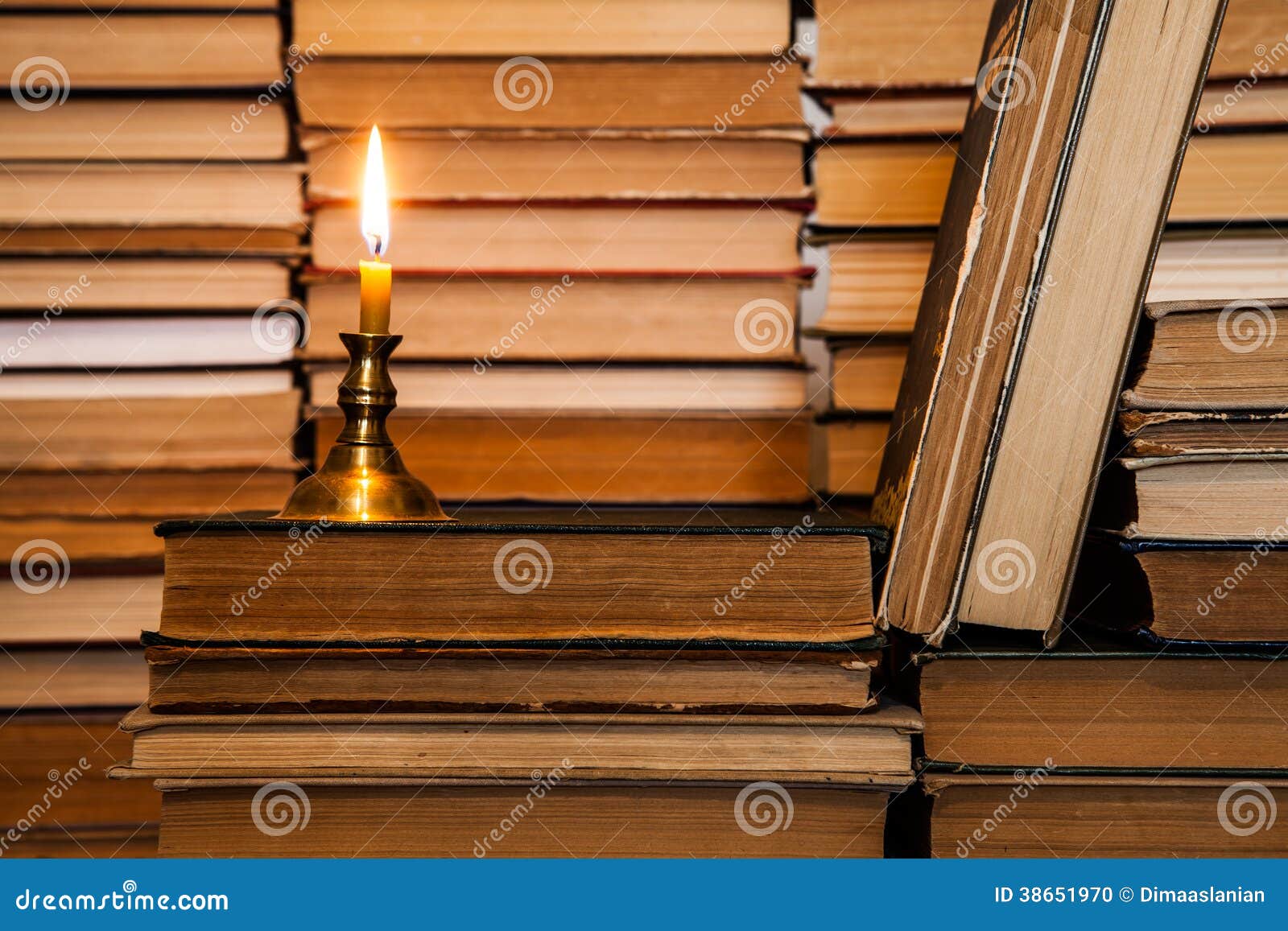 Book and candle stock photo. Image of writer, education - 38651970