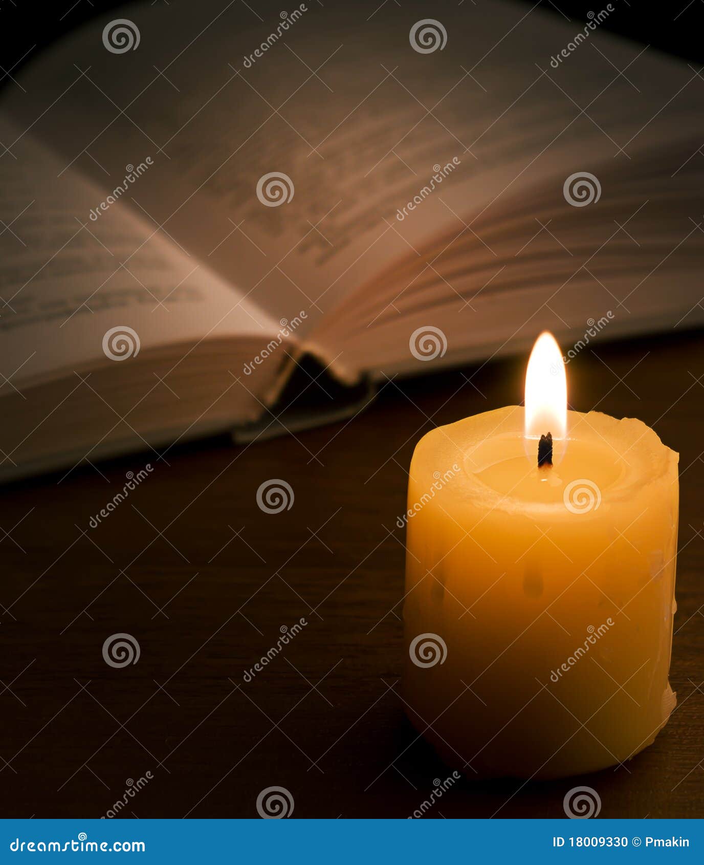 Book in candlelight stock photo. Image of burning, flame - 18009330