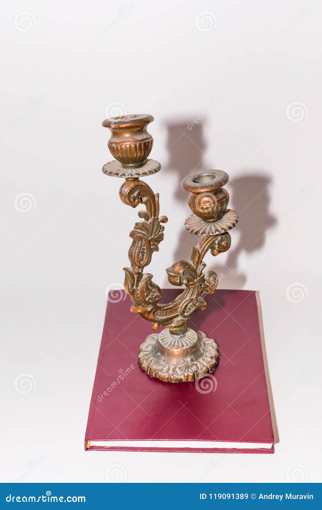 Book and candlestick stock image. Image of retro, dark - 119091389