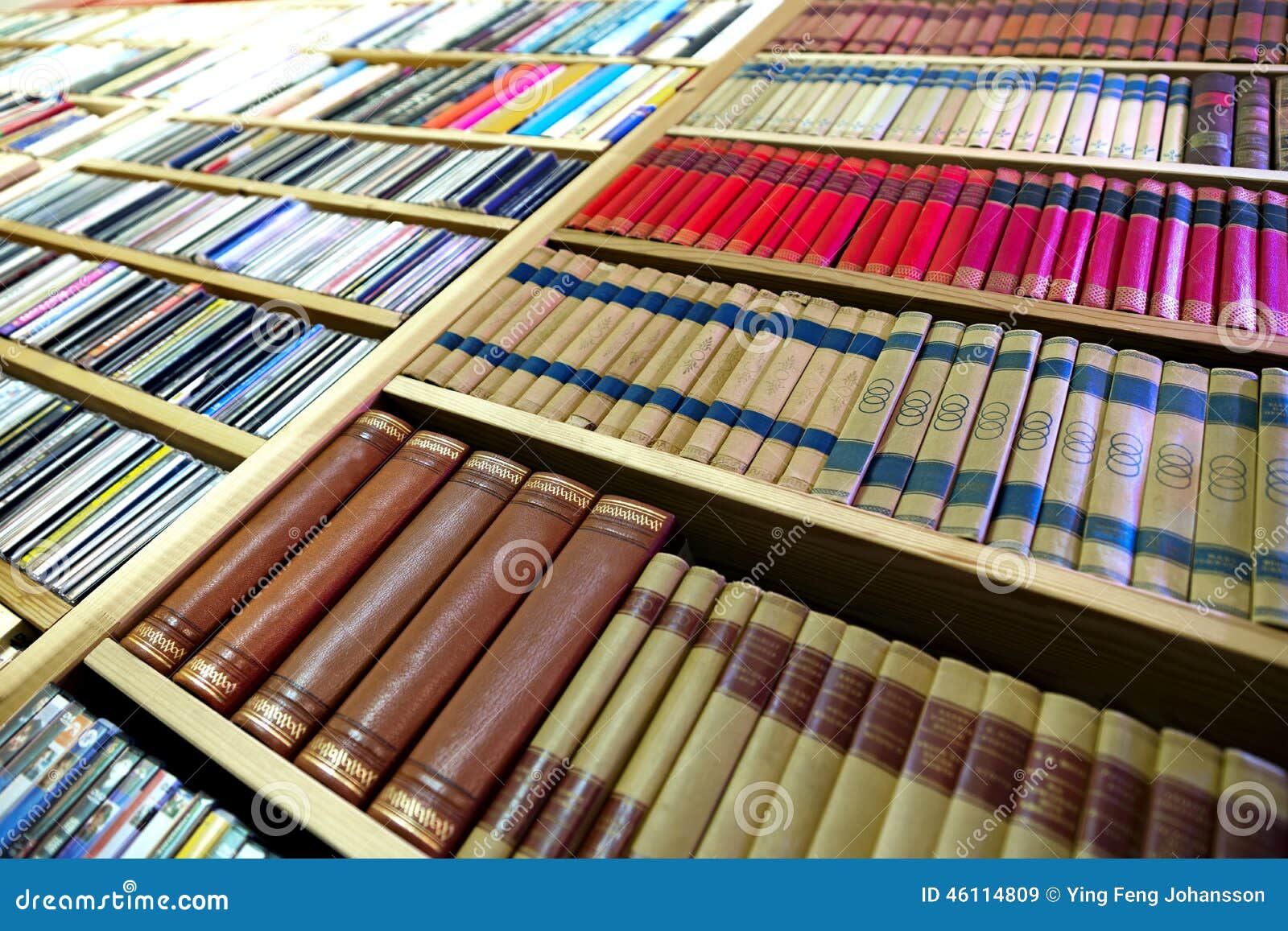 Book Case with Vintage Books Stock Image - Image of library, literature ...