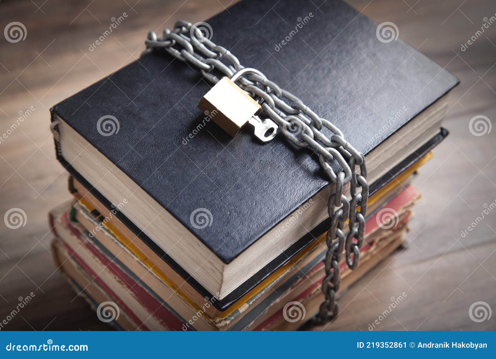 Book with Chain and Padlock. Information Security Stock Image - Image ...