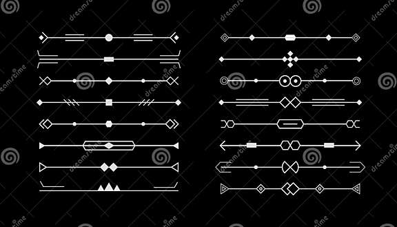 Book Chapters Dividers Set. Decorative Frames Elements Collection Stock ...