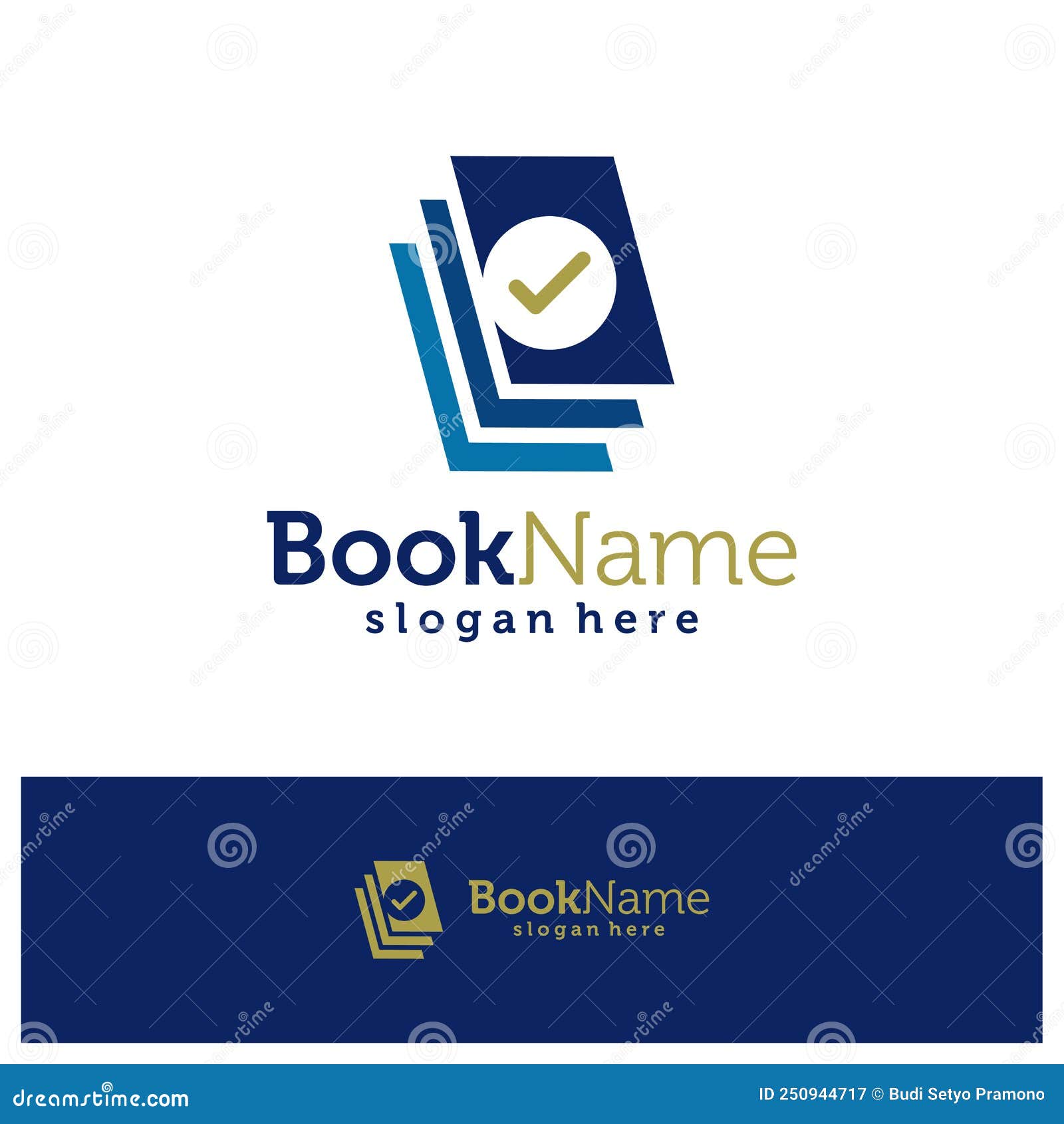 Book Check Logo Design Template. Book Check Logo Concept Vector Stock ...