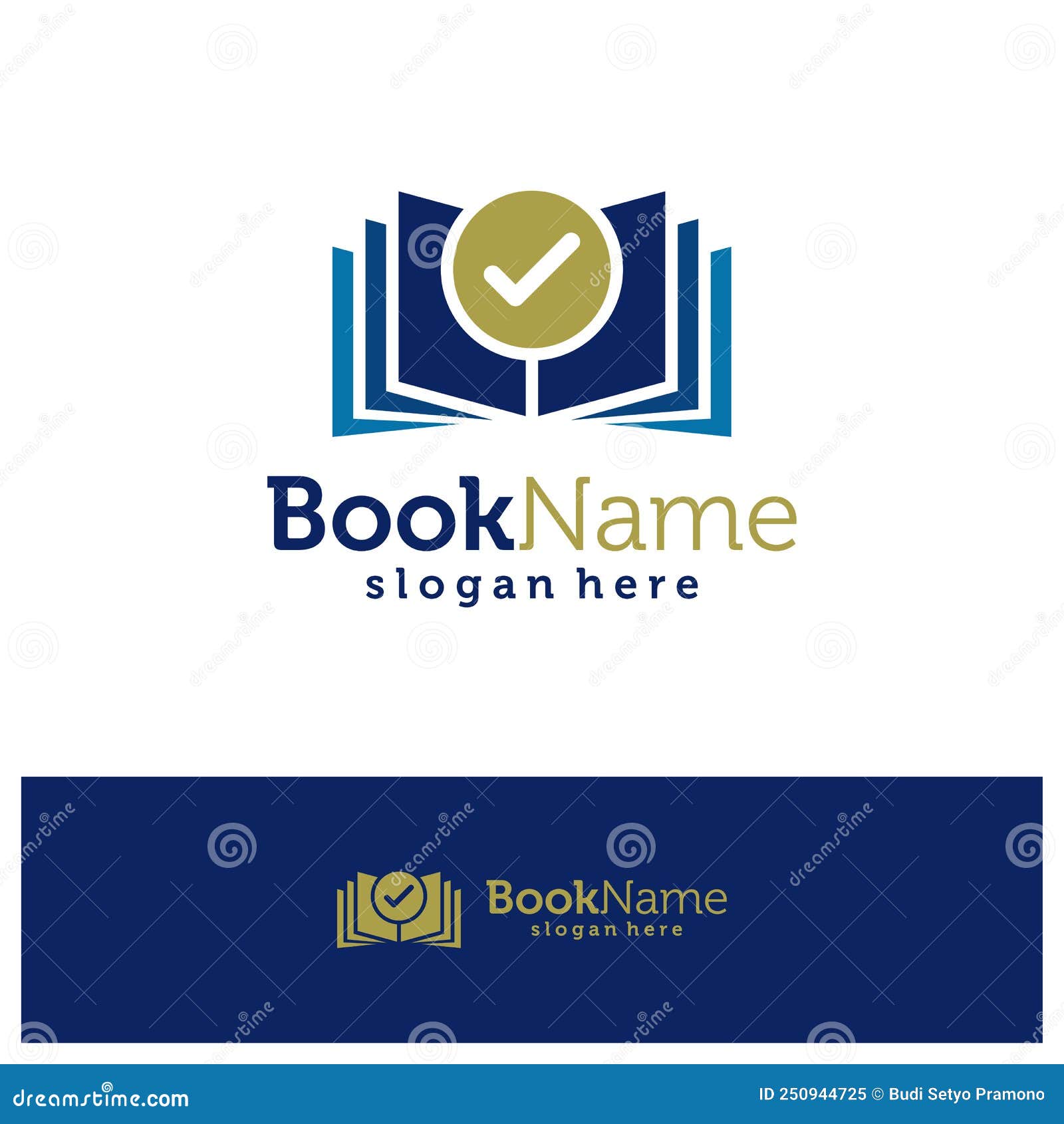 Book Check Logo Design Template. Book Check Logo Concept Vector Stock ...