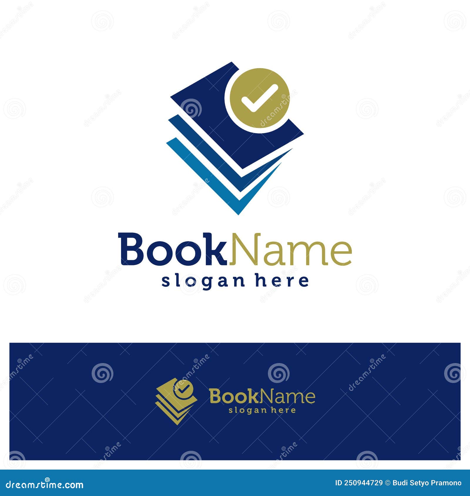 Book Check Logo Design Template. Book Check Logo Concept Vector Stock ...