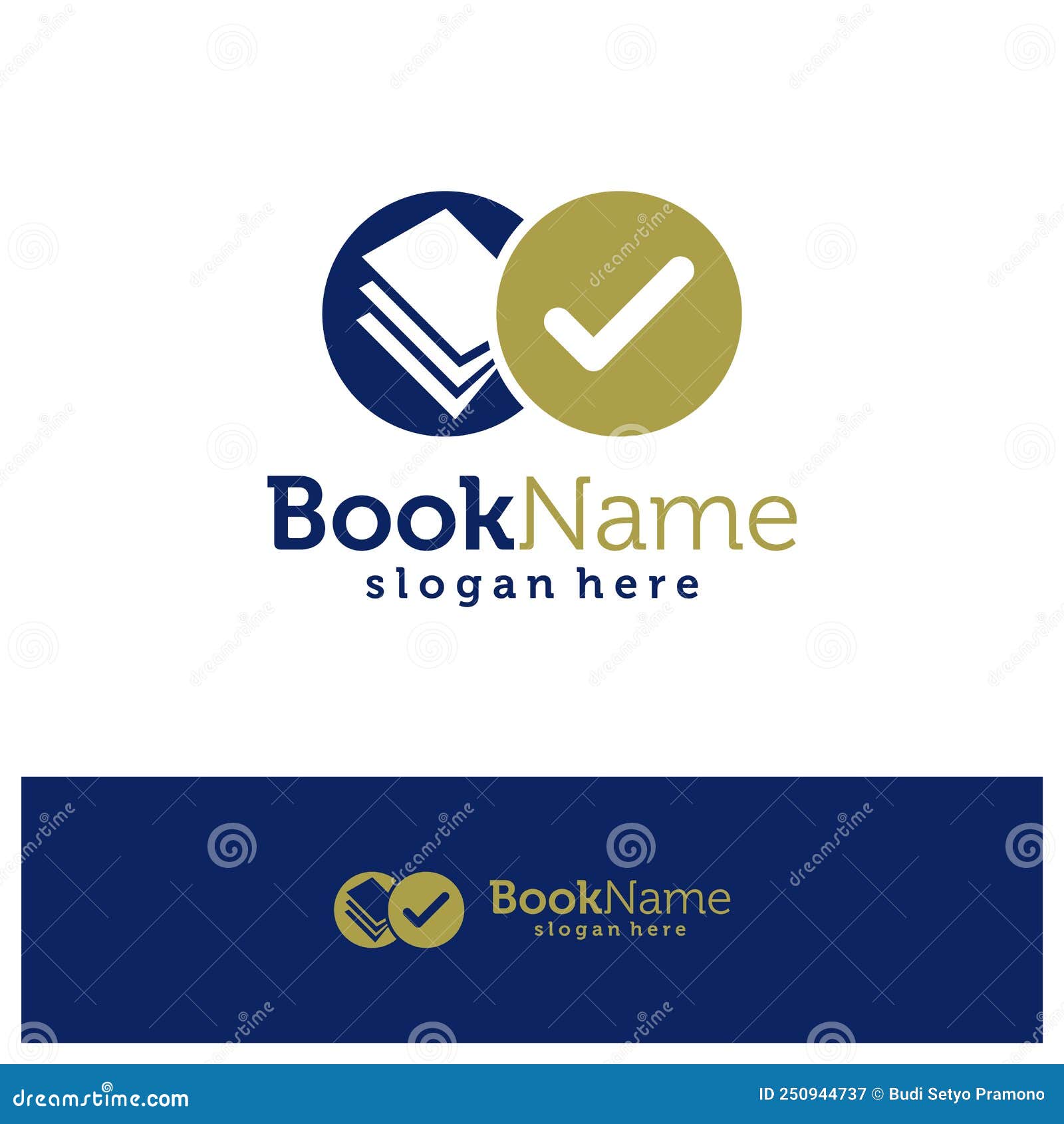 Book Check Logo Design Template. Book Check Logo Concept Vector Stock ...