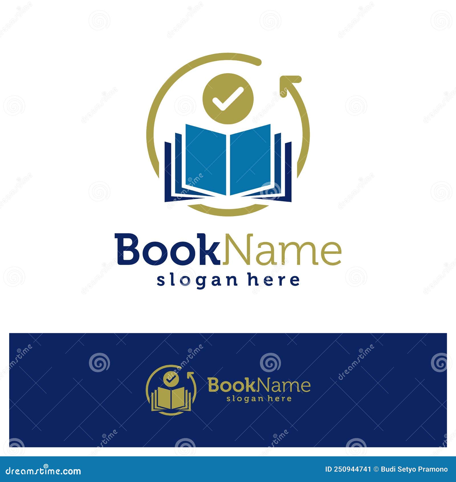 Book Check Logo Design Template. Book Check Logo Concept Vector Stock ...