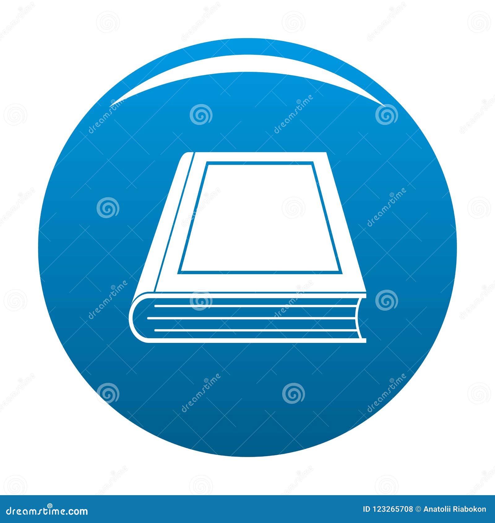 Book closed icon blue stock illustration. Illustration of closed ...