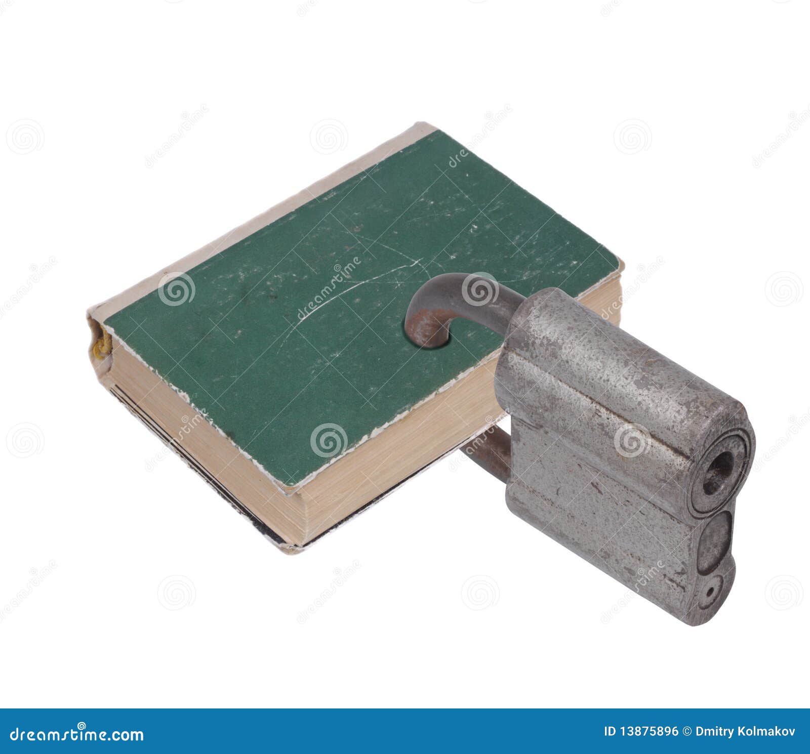 The Book Closed On The Padlock Stock Photo - Image of literature ...