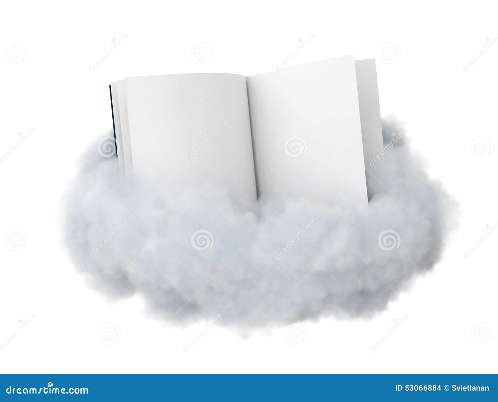 Book on a cloud. stock illustration. Illustration of study - 53066884