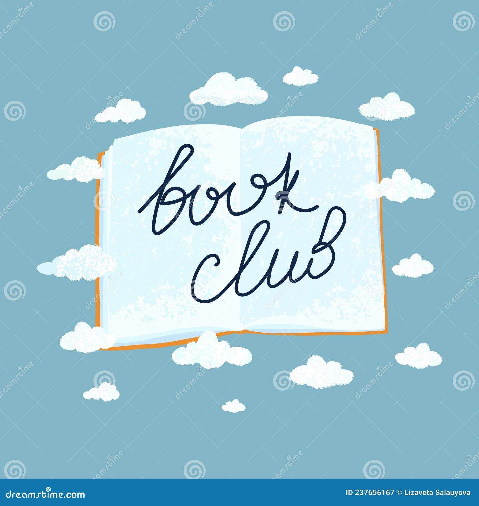 Book Club Hand Drawn Lettering Stock Vector - Illustration of ...
