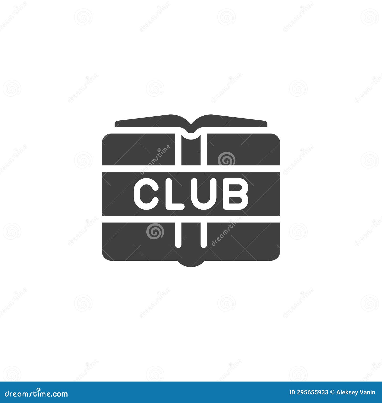 Book club vector icon stock vector. Illustration of single - 295655933