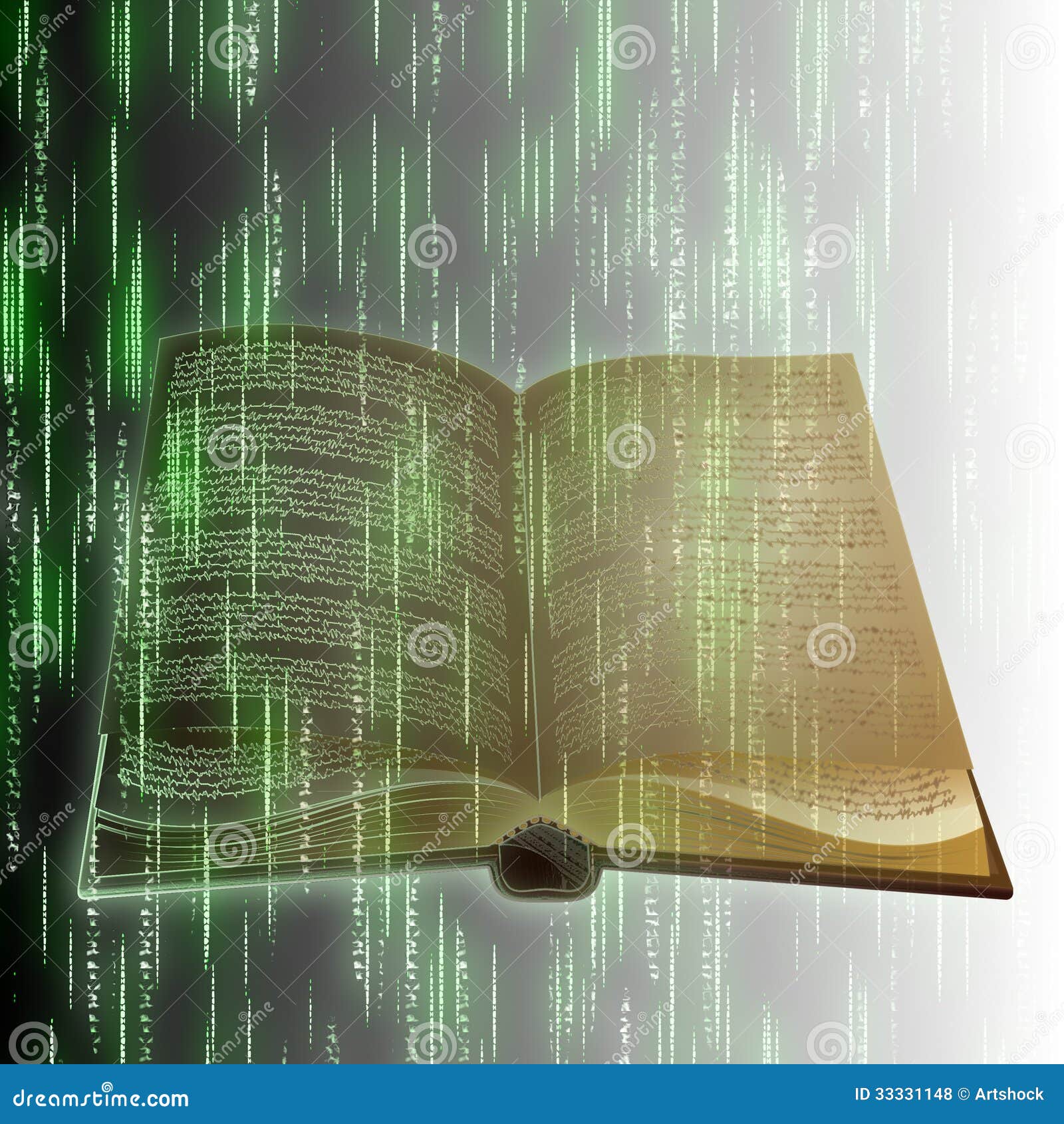 Book and code stock illustration. Illustration of byte - 33331148