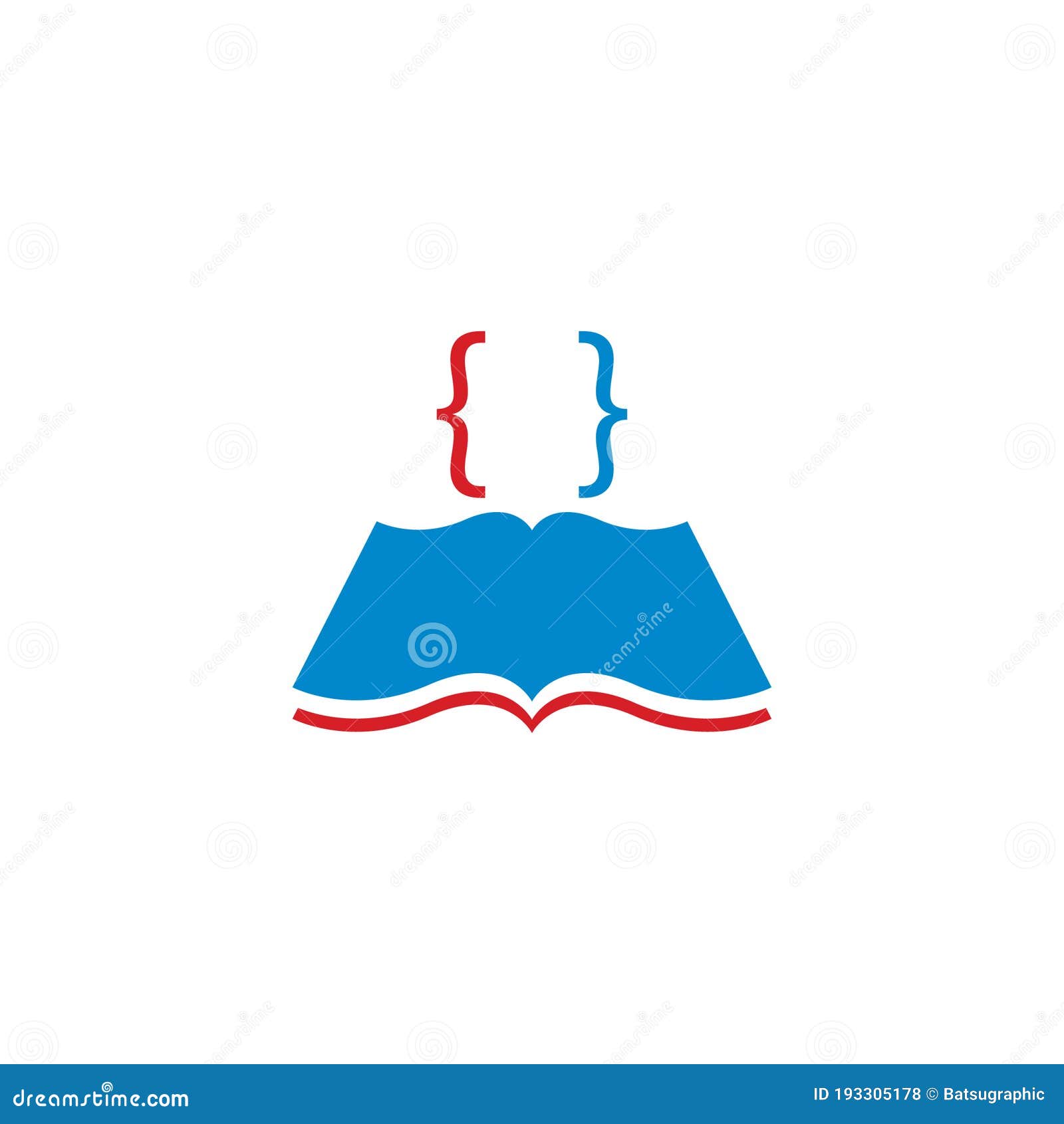 Book Code Vector Icon Logo Design Stock Vector - Illustration of color ...