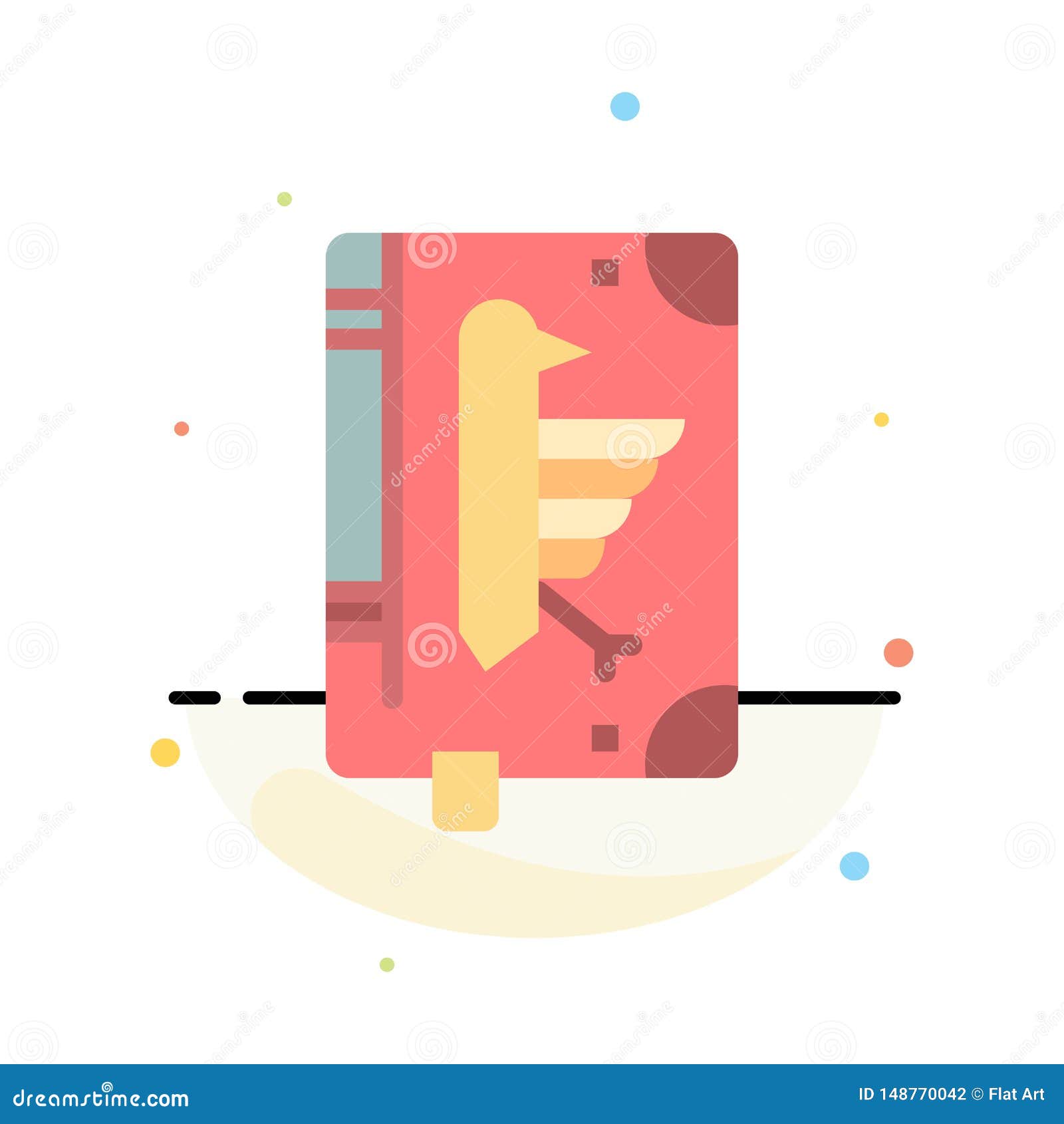 Book, Codex, Constitution, Declaration, Edict Abstract Flat Color Icon ...