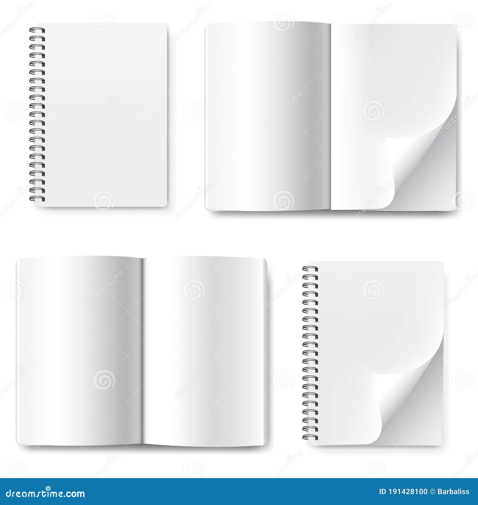 Book Collection Set with Isolated White Background Stock Vector ...