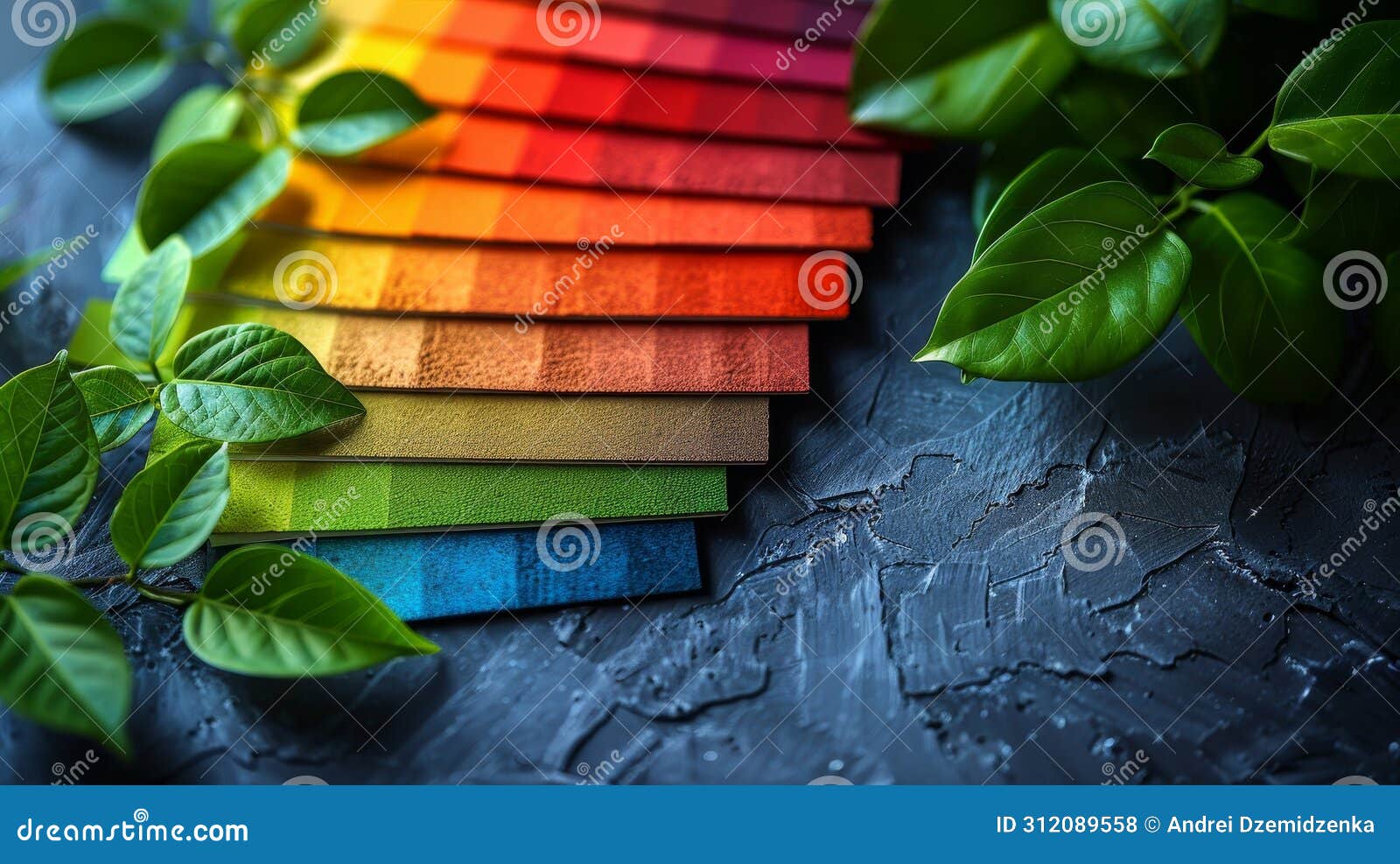 Book of Color Swatches. Catalog of Rainbow Samples Stock Photo - Image ...