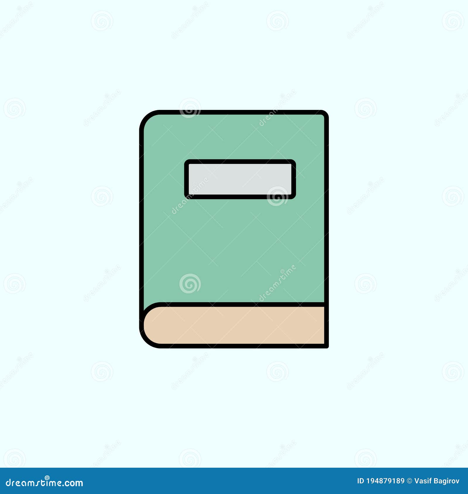 Book Color Vector Icon, Vector Illustration Stock Illustration ...