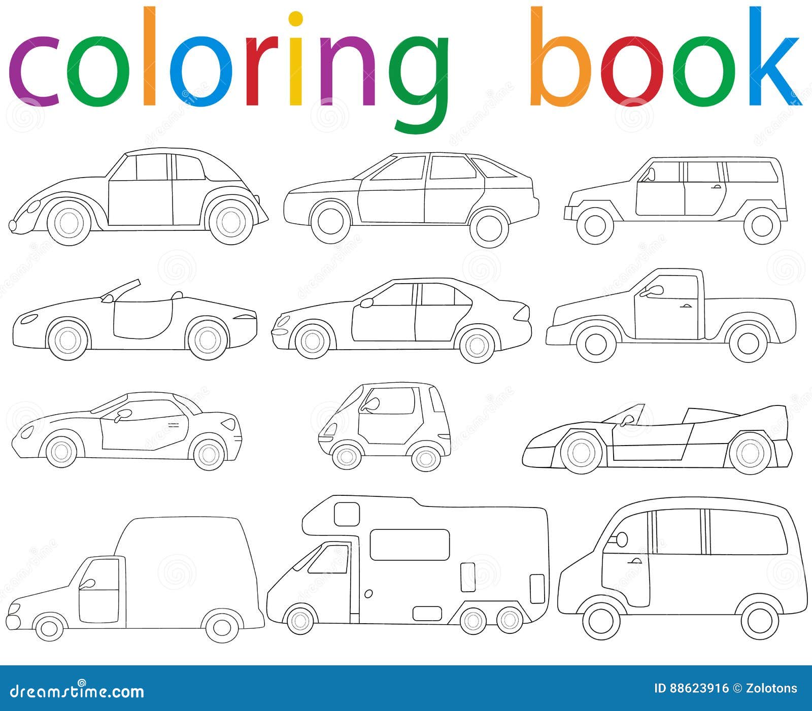 Book coloring stock illustration. Illustration of white - 88623916