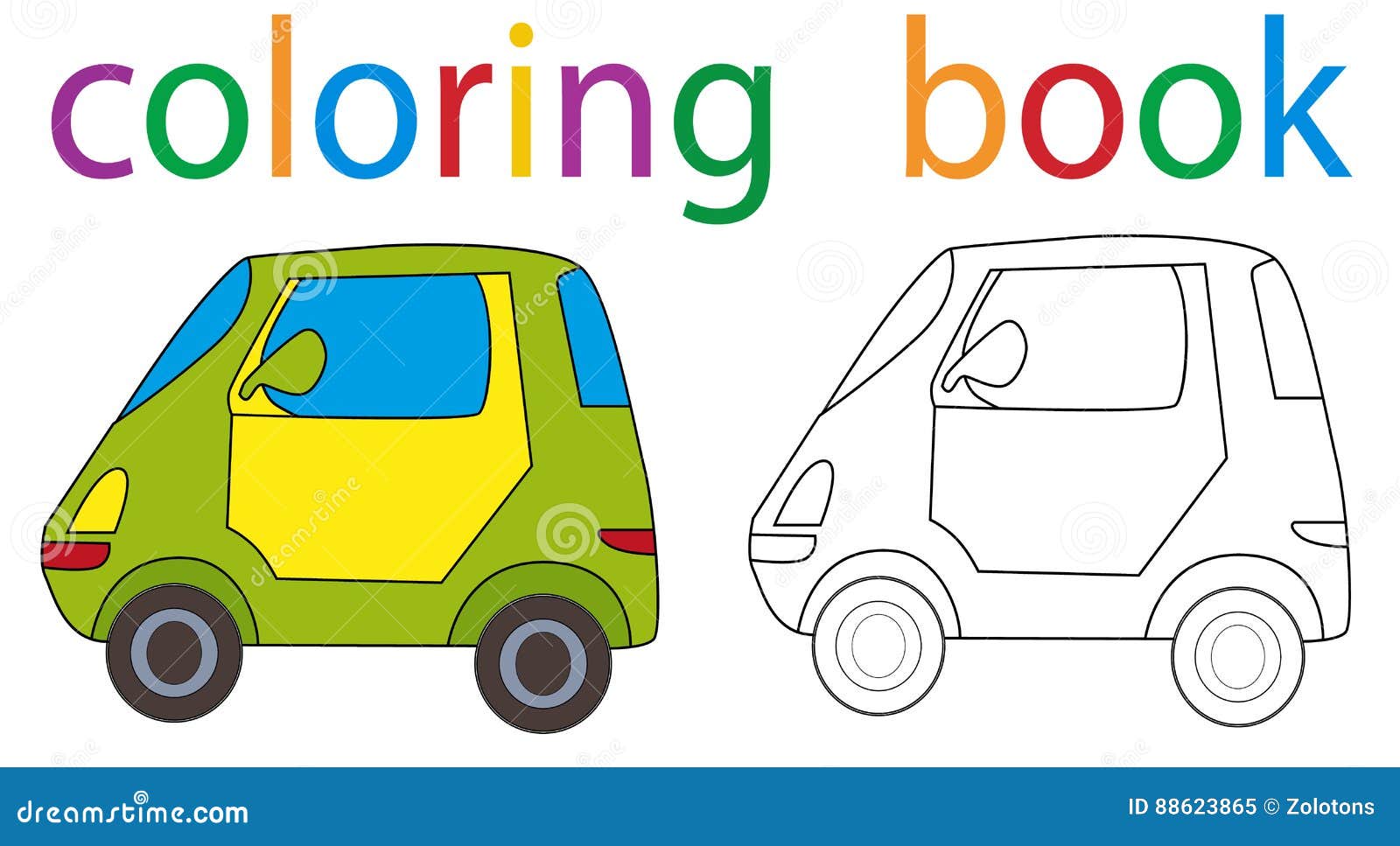 Book coloring stock illustration. Illustration of books - 88623865