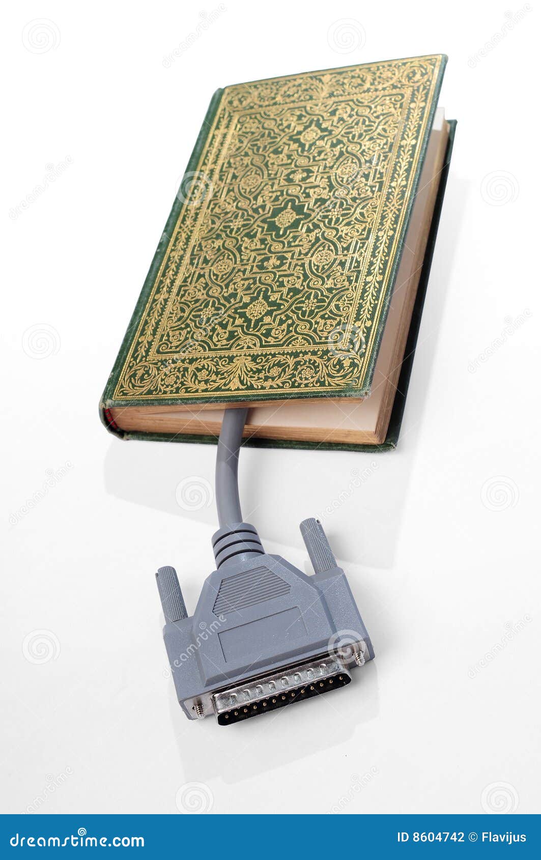 Book And Computer Cable Picture. Image: 8604742