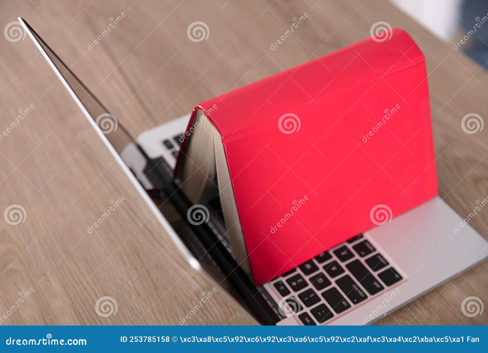 A Book on the Computer Keyboard Stock Photo - Image of knowledge ...