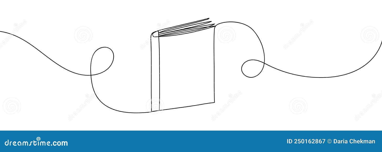 Book Continuous One Line Drawing. Line Art Stock Vector - Illustration ... Book Continuous One Line Drawing. Line Art Stock Vector - Illustration ...