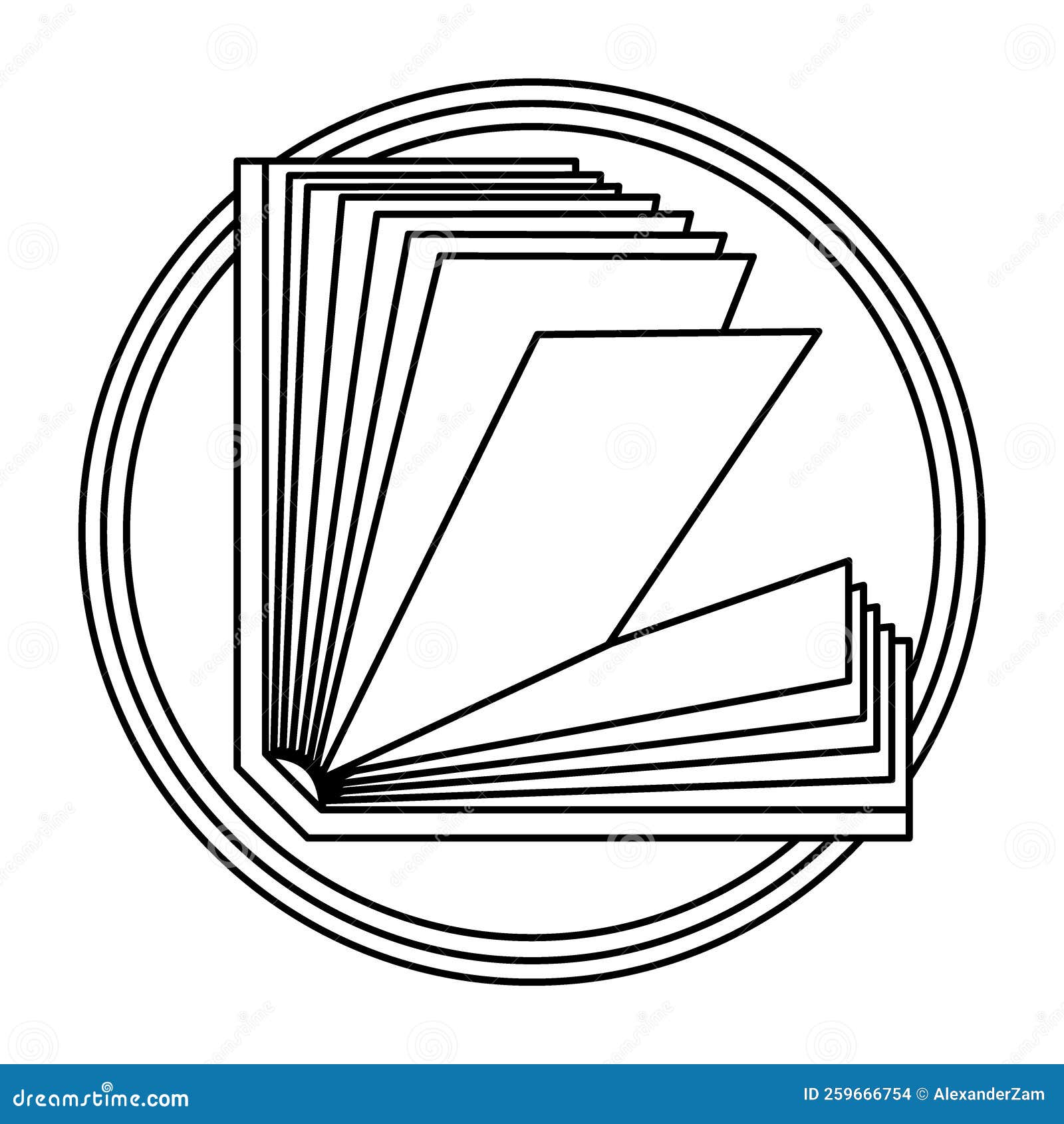 Book contour illustration stock vector. Illustration of magazine ...
