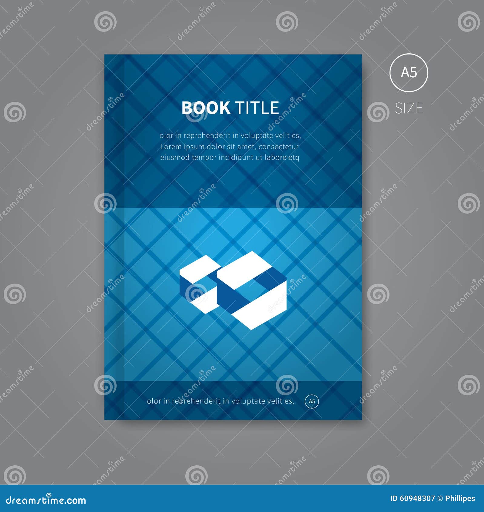 Book Cover Design with Blue Pattern Stock Vector - Illustration of ...