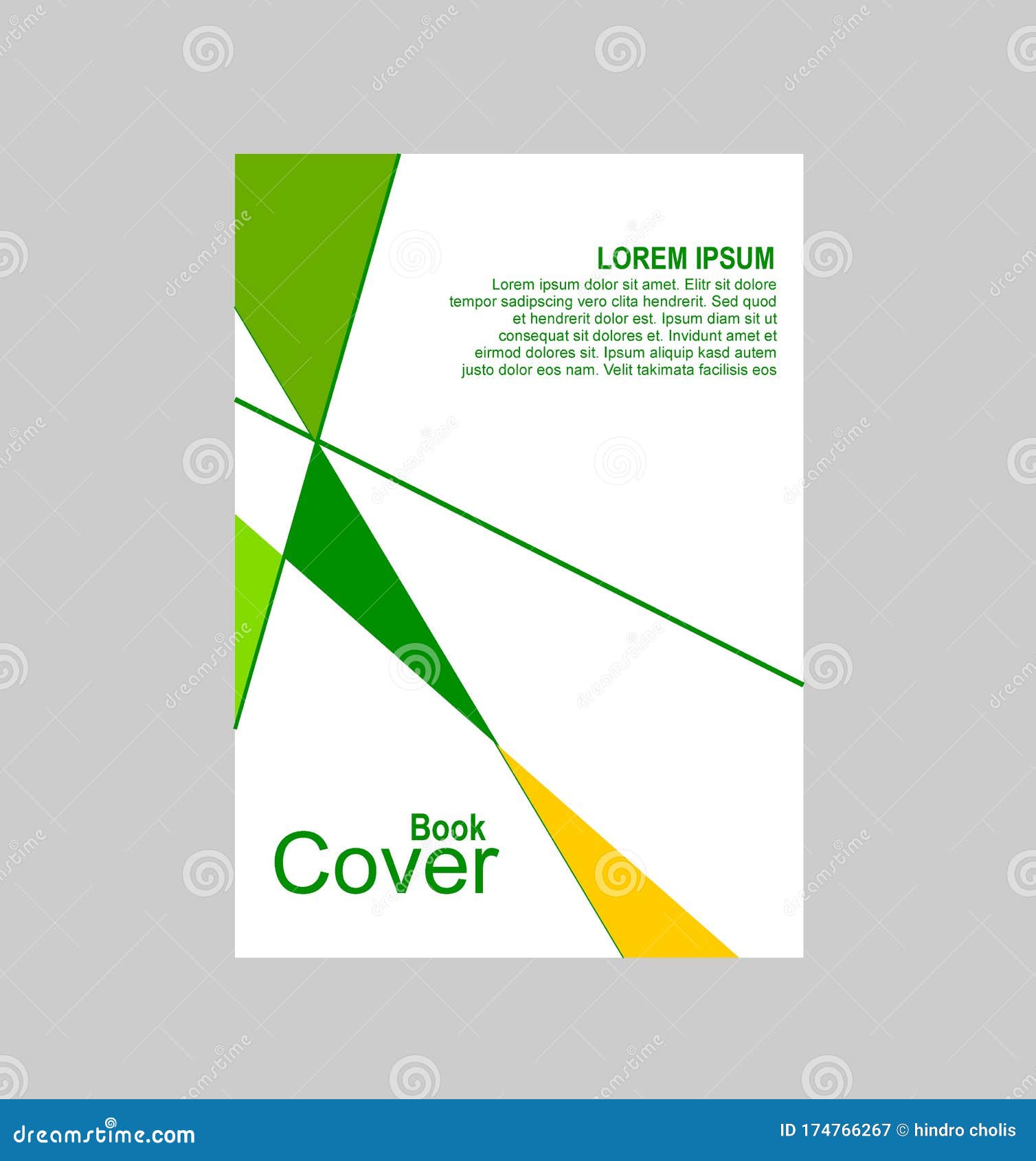 Book Cover Design with Colored Triangles Stock Vector - Illustration of ...