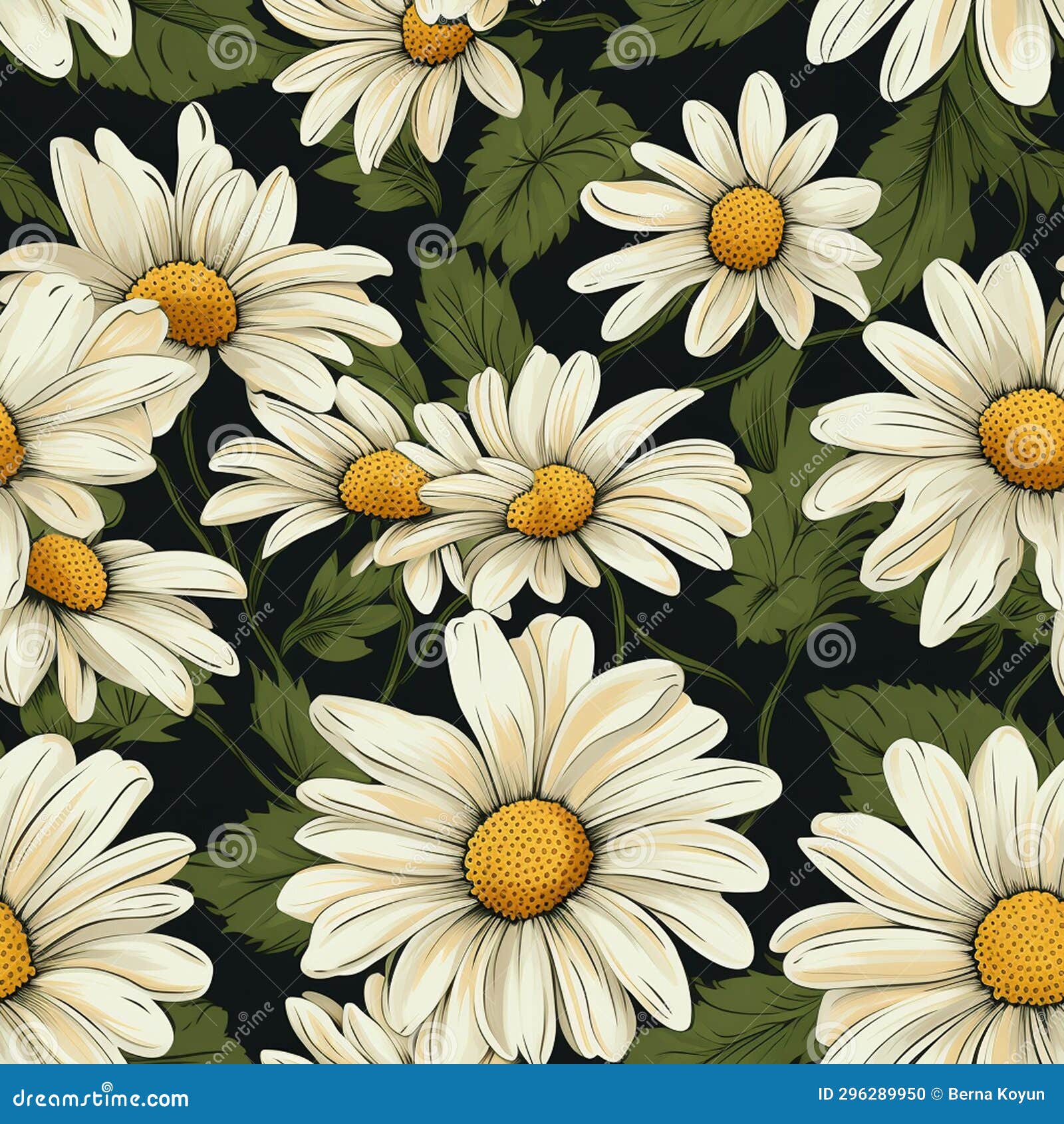 Book Cover Design with Notebook Cover with Cheerful Daisy Print Stock ...