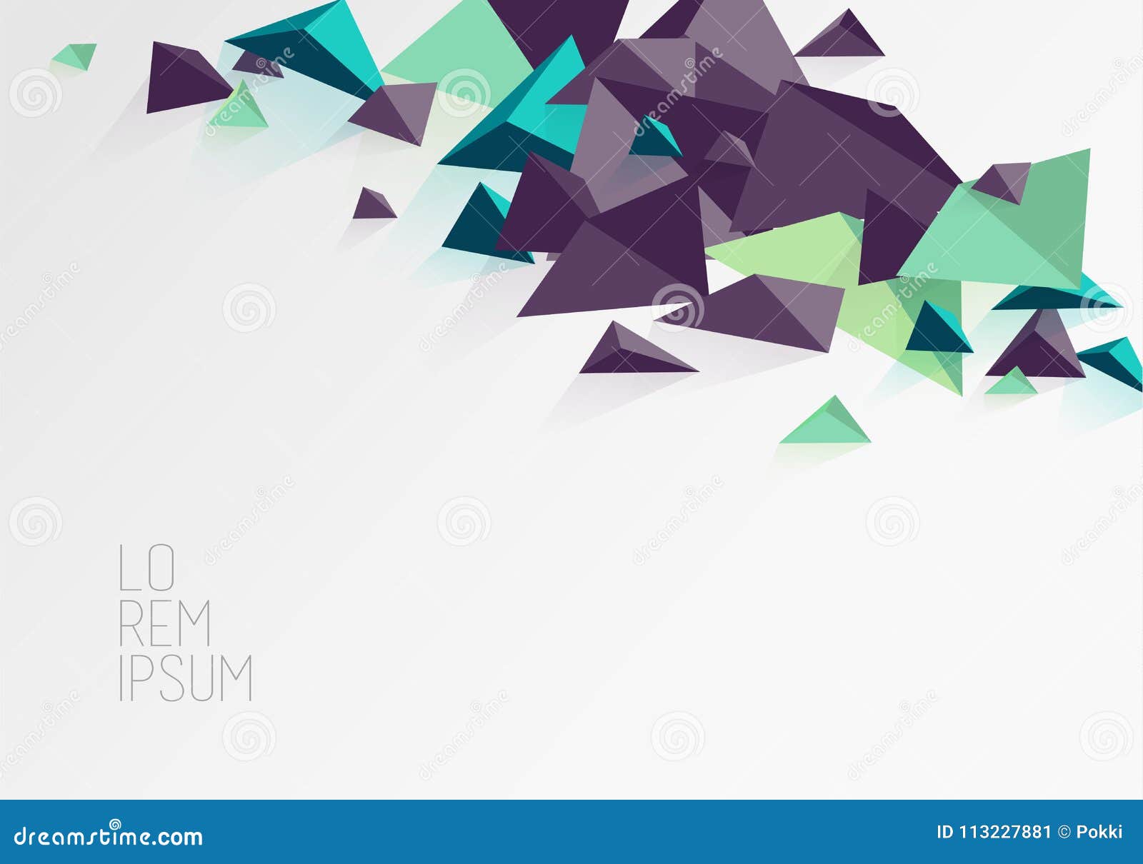 Book Cover Design Template with Abstract Polygonal Objects. Stock ...