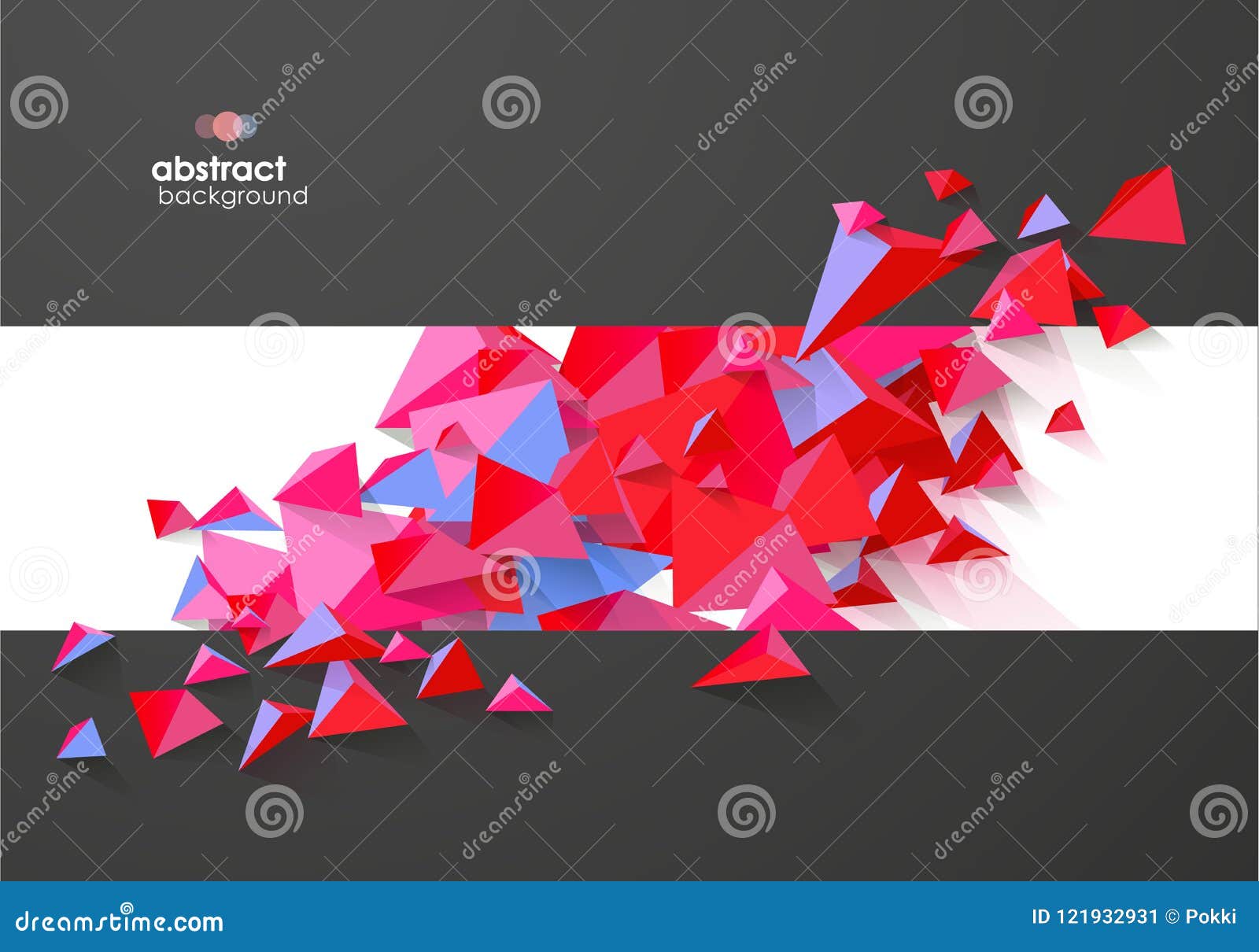 Book Cover Design Template with Abstract Polygonal Objects. Stock ...