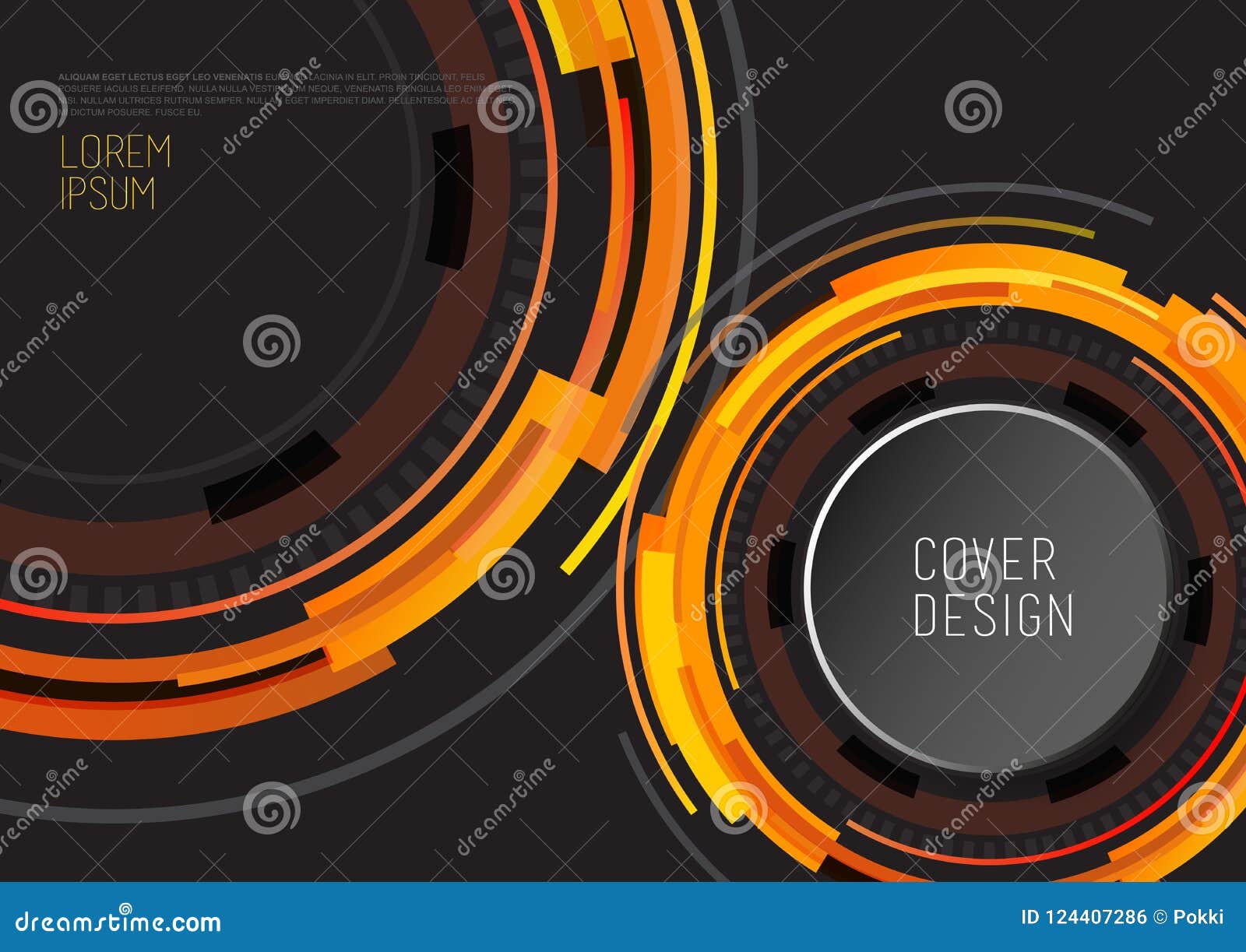 Book Cover Design Template with Abstract Polygonal Objects. Stock ...